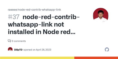 Node Red Contrib Whatsapp Link Not Installed In Node Red And Showing