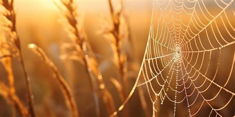 premium ai image ai generated ai generative sunshine spiderweb spider