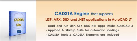 cadsta max load lisp arx and apps autocad lt autocad