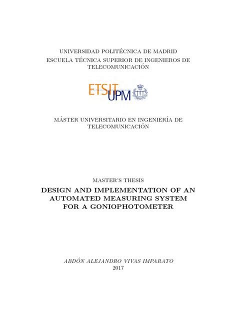 tfm design and implementation of an automated measuring system for a