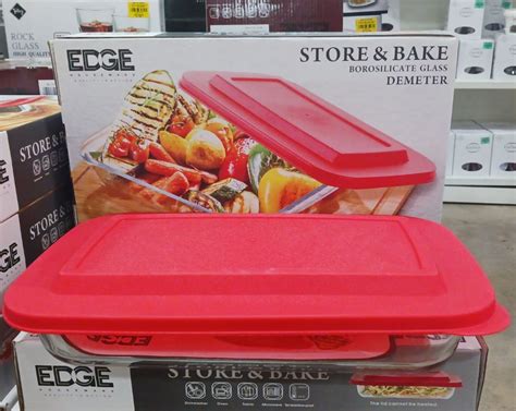 Edge Glass Rectangle Baking Dish With Lid 2200ml Prel 2200ml Hmr Shop