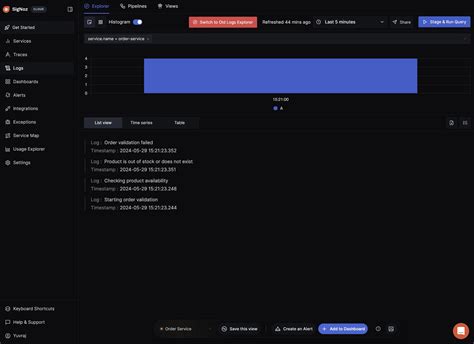 sending logs to signoz opentelemetry nodejs signoz