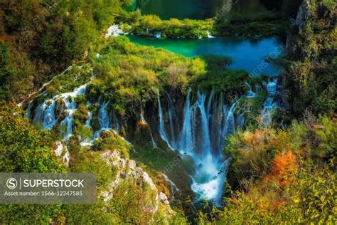 Travertine Cascades On The Korana River Plitvice Lakes National Park