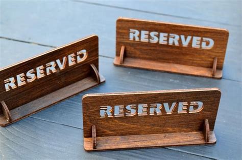 Табличка информационная настольная тейбл тент Reserved 3 шт 15 см 5 см купить в интернет