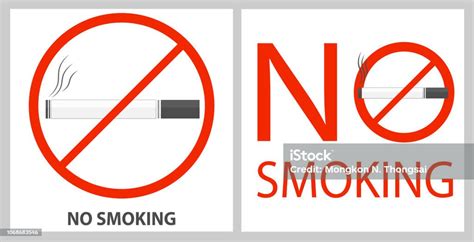 흰색 바탕에 고립 아무 흡연 레이블입니다 나쁜 습관입니다 건강 관리입니다 벡터 아이콘 그림입니다 플랫 스타일입니다 개념에 대한 스톡 벡터 아트 및 기타 이미지 Istock