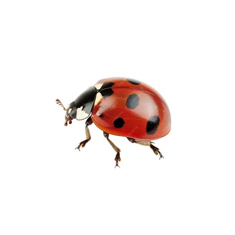 A Sevenspotted Ladybug Isolated On White Premium Ai Generated Psd