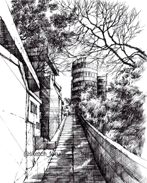 Pin By Richard G On Artistic Urban Sketches Architecture Drawing Art