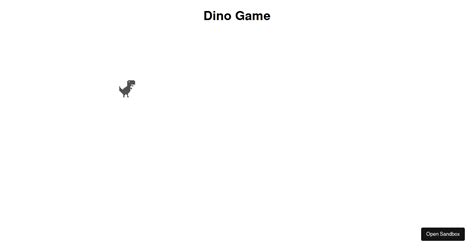 Dino Game Forked Codesandbox