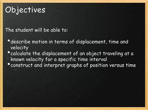 Displacement And Velocity Pptx