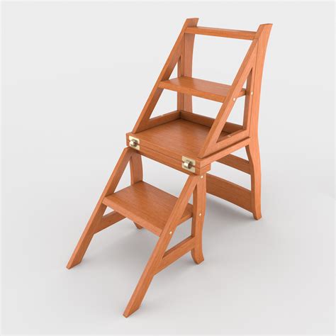 Wooden Step Stool Chair
