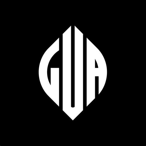 LUA Circle Letter Logo Design With Circle And Ellipse Shape LUA Ellipse Letters With