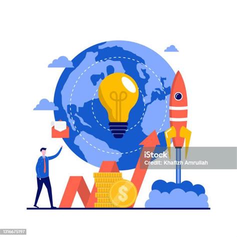 캐릭터와 크라우드 펀딩 개념 아이디어 또는 비즈니스 스타트업 온라인 금융 투자에 투자 방문 페이지 모바일 앱 전단지 웹 배너 인포그래픽 영웅 이미지에 대한 현대적인 플랫