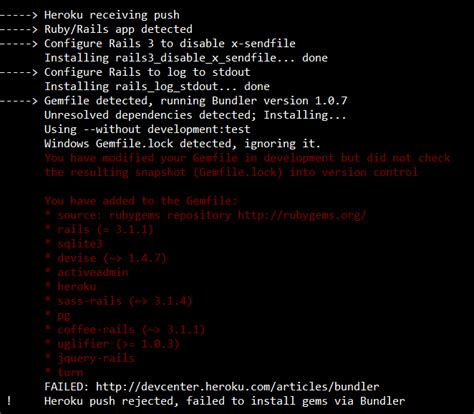Rails Error Pushing To Heroku Not Seeing Gemfilelock Stack Overflow