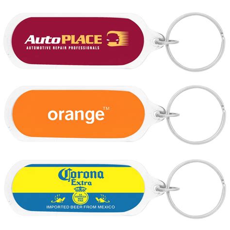 Keyrings Plastic Oval Acrylic