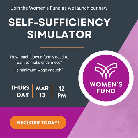 Self Sufficiency Simulator Launch Webinar Womens Funding Network
