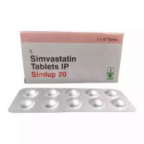 Simvastatin Tablets 20 Mg Simlup 20 At ₹ 170 Stripe Nagpur Id 2854488081762