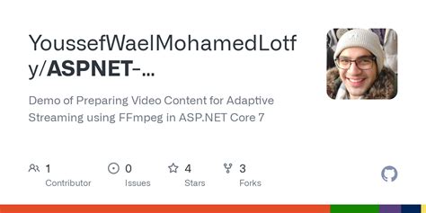 Github Youssefwaelmohamedlotfyaspnet Videostreaming Demo Of