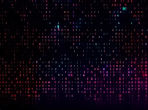 premium photo colorful binary code abstract background in dark background high quality image