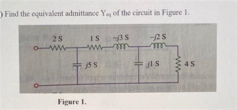 Solved Find The Equivalent Admittance Yeq Of The Circuit