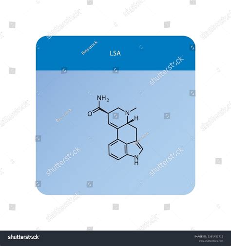 Lsa Molecular Structure Skeletal Formula Diagram Stock Vector Royalty Free 2391451713