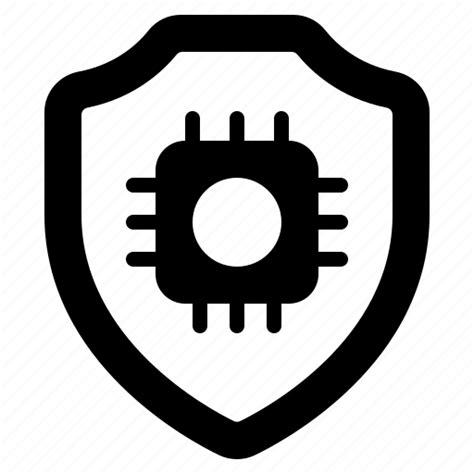 Microchip Shield Security Technology Digital Protection Computer Icon Download On Iconfinder