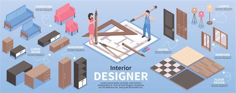 Isometric Interior Design Project 12696762 Vector Art At Vecteezy