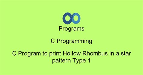 Oodlescoop C Programming Programs C Program To Print Hollow Rhombus