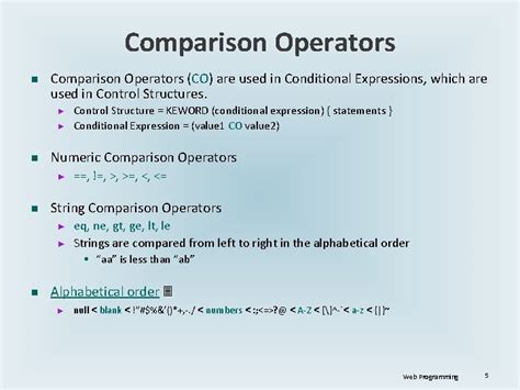 Control Structures If Conditional Web Programming 1 Review