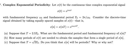 Complex Exponential Periodicity Let Xt Be The