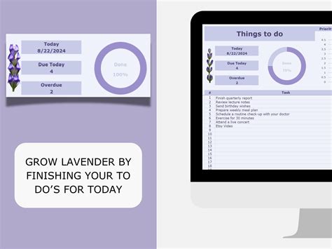 To Do List Template Spreadsheet Excel Daily Task Tracker Digital Productivity Planner Editable