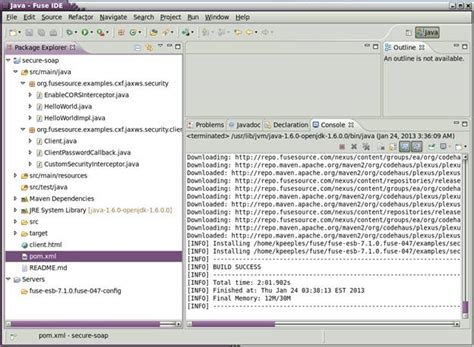 The Open Universe Fuse Esb Enterprise Ws Security Quickstart With Fuse Ide