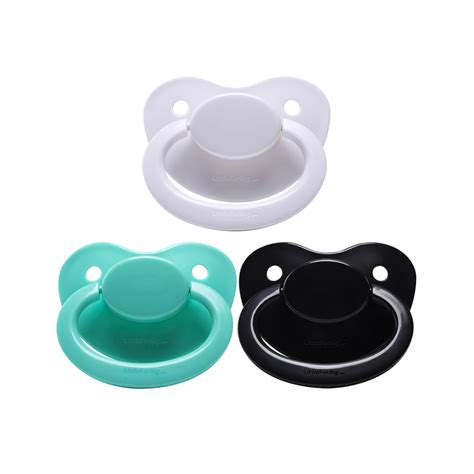 Generation 1 Adult Sized Pacifier 3 Pack White Green Black