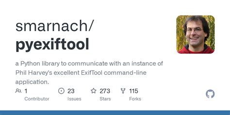Github Smarnachpyexiftool A Python Library To Communicate With An