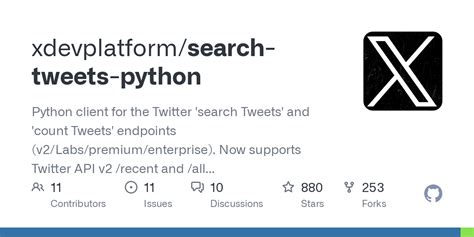 Search Tweets Pythontoolssearchtweetspy At Master · Xdevplatform