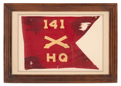 At Auction 141st Field Headquarters Washington Artillery Guidon Flag