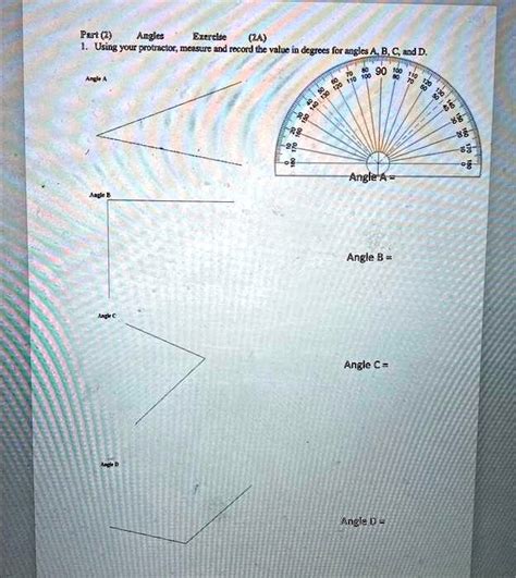 SOLVED Texts Using Your Protractor Measure And Record The Value In Degrees For Angles A B C
