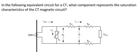 Solved In The Following Equivalent Circuit For A CT What Chegg Com