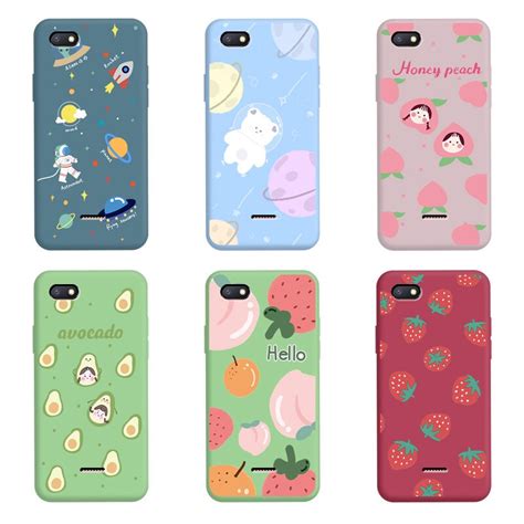 Case Redmi A Frosted Silicone Casing Cute Anime Candy Phone Case Macaron Color Couples Soft