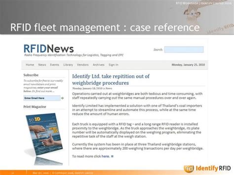 Identify RFID Logistics PPT