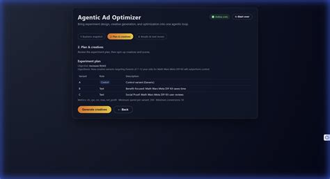 Agentic Ad Optimizer Devpost