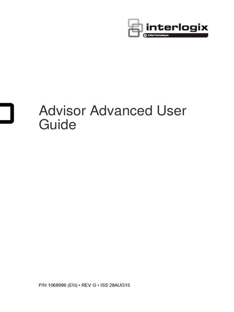 Advisor Advanced User Guide Pdf Personal Identification Number Security Alarm