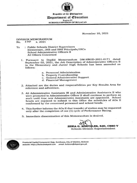 Div Memo No 250 S 2021 Jd Pdf