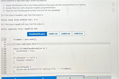 Solved String FileName Is Read From Input Write A Try Block Chegg