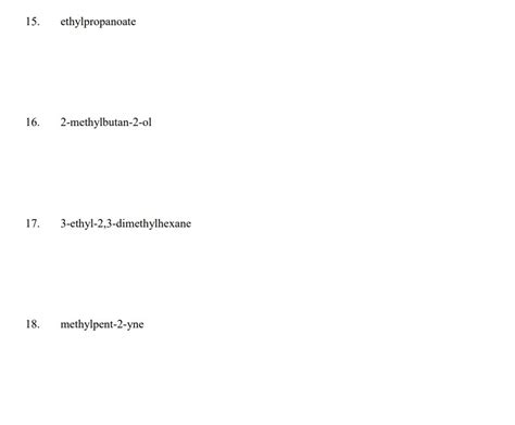 Solved Name The Questions And Write Structural Formula
