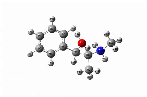 The Full Optimized Structure Of Pseudoephedrine Download Scientific Diagram