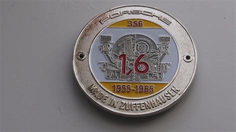 Porsche 356 Badge Grill Badge Emblem Enamel Badge Porsche 356a 356b