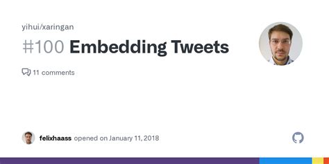 embedding tweets · issue 100 · yihui xaringan · github