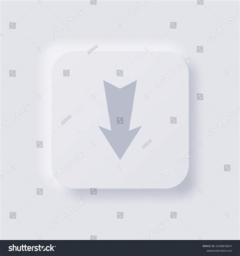 Arrow Icon White Neumorphism Soft Ui Stock Vector Royalty Free