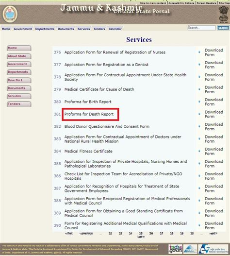Jammu And Kashmir Death Certificate Registration Process
