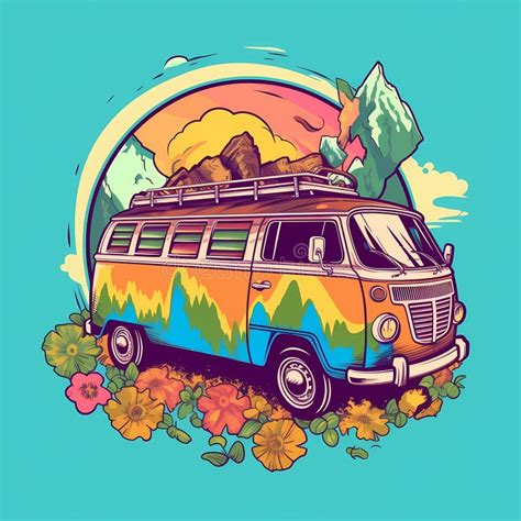 Food Hippie Van Stock Illustrations 57 Food Hippie Van Stock
